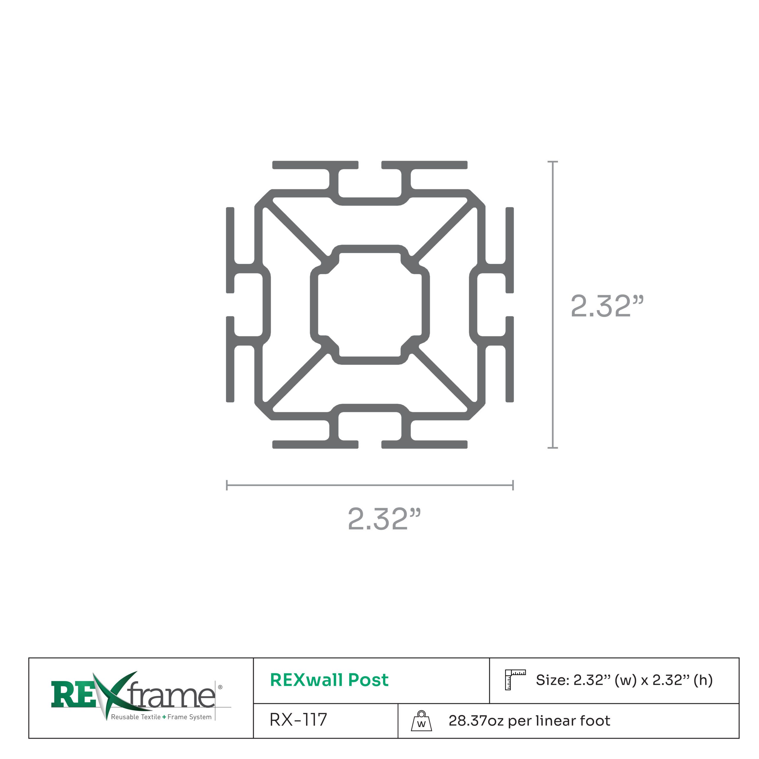 RX-117 REXwall Post | Display Source Inc
