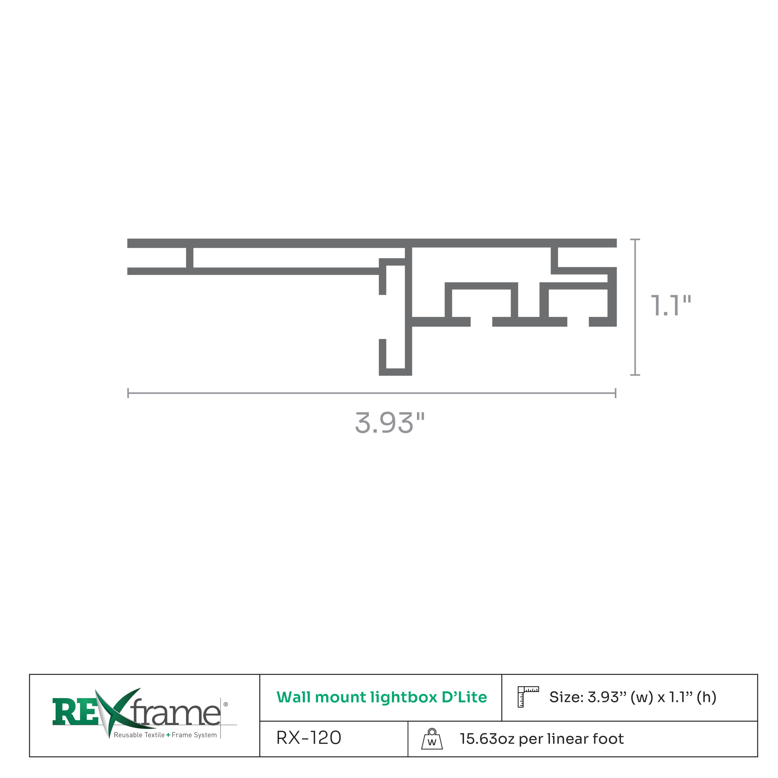 Display Source Inc | RX-120 Wall Mount Lightbox D'Lite